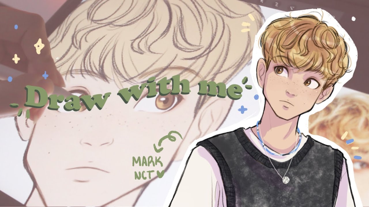 Draw with me 🎨 NCT Mark - Procreate on iPad Pro 12.9 - YouTube