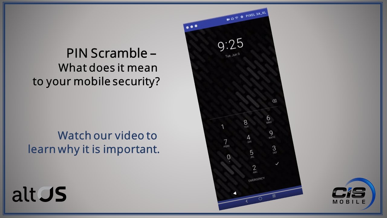 PIN Scramble with altOS - YouTube