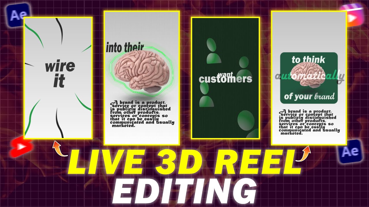 Live 3D Reel Editing Tutorial in After Effects | Step by Step Viral ...
