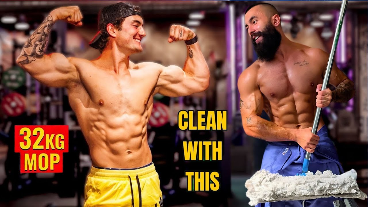 ANATOLY Proving bodybuilder wrong with 32KG mop For 20 minutes straight ...