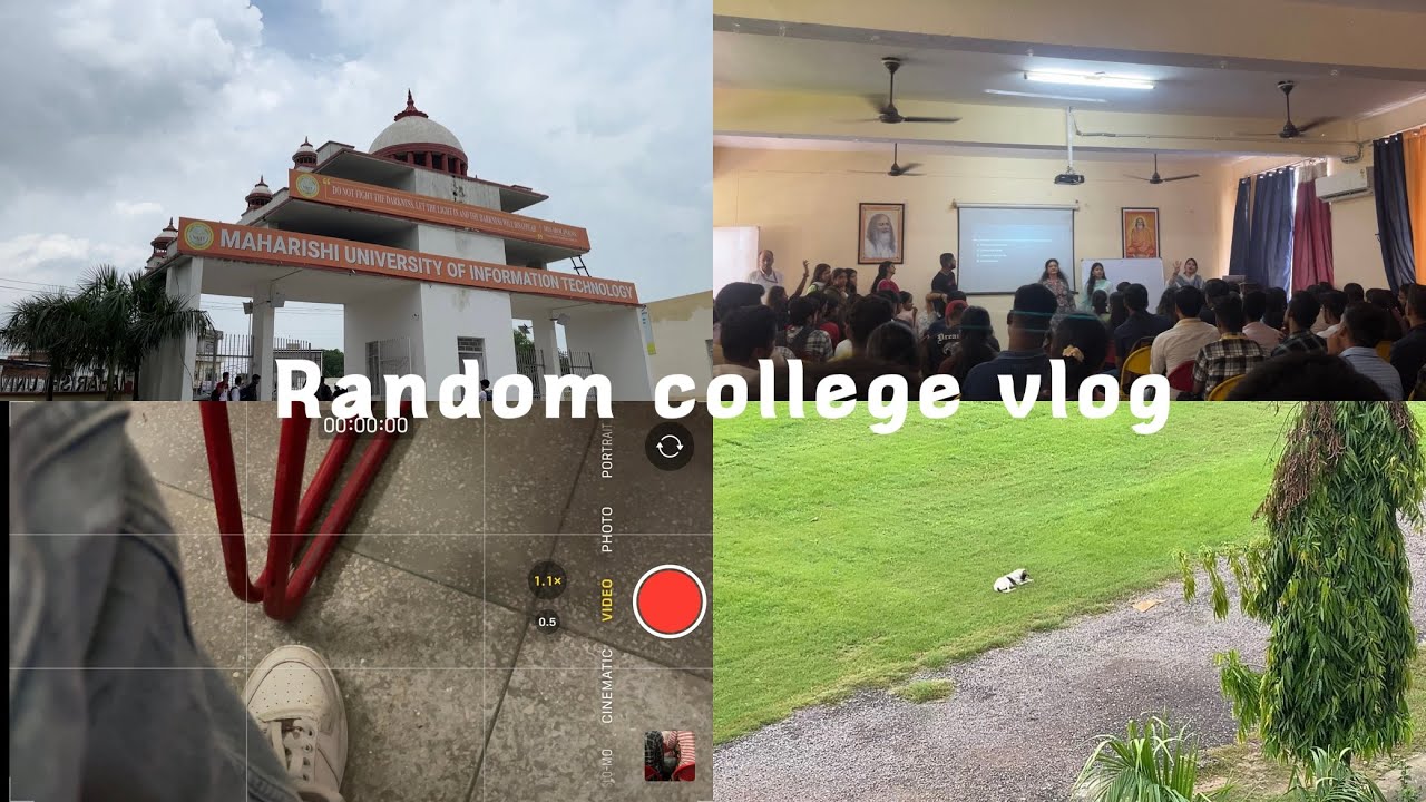 Random College vlog #1 // Maharishi university Lucknow - YouTube