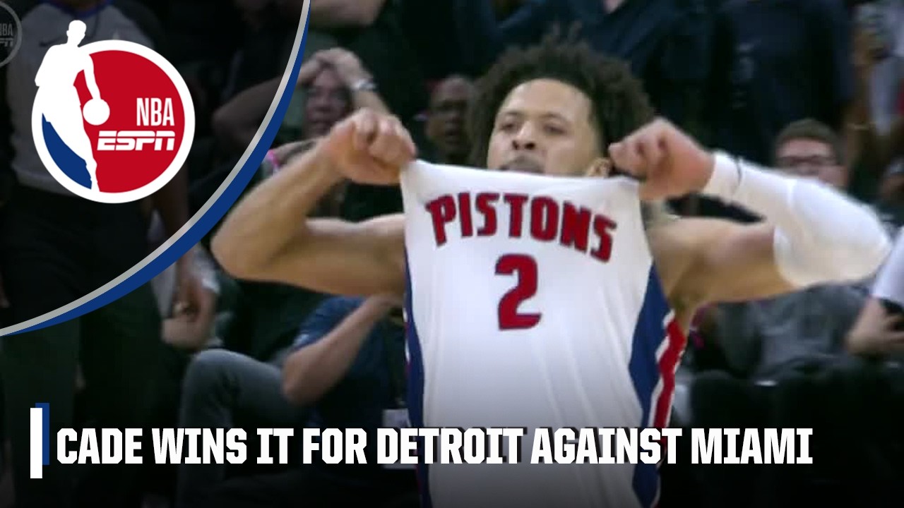 Cade Cunningham drills game-winning 3 over Bam Adebayo 😮 | NBA on ESPN ...