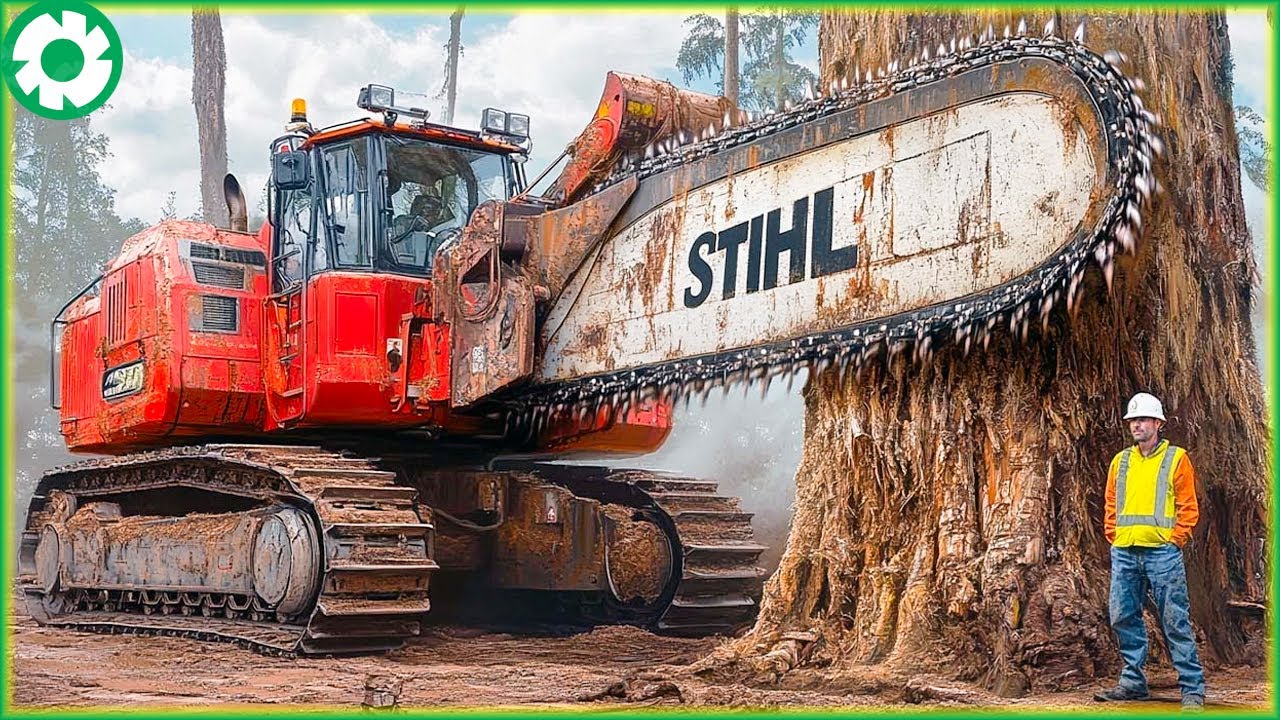 Extreme Dangerous Log Crusher And Equipment Machine | Biggest Heavy ...
