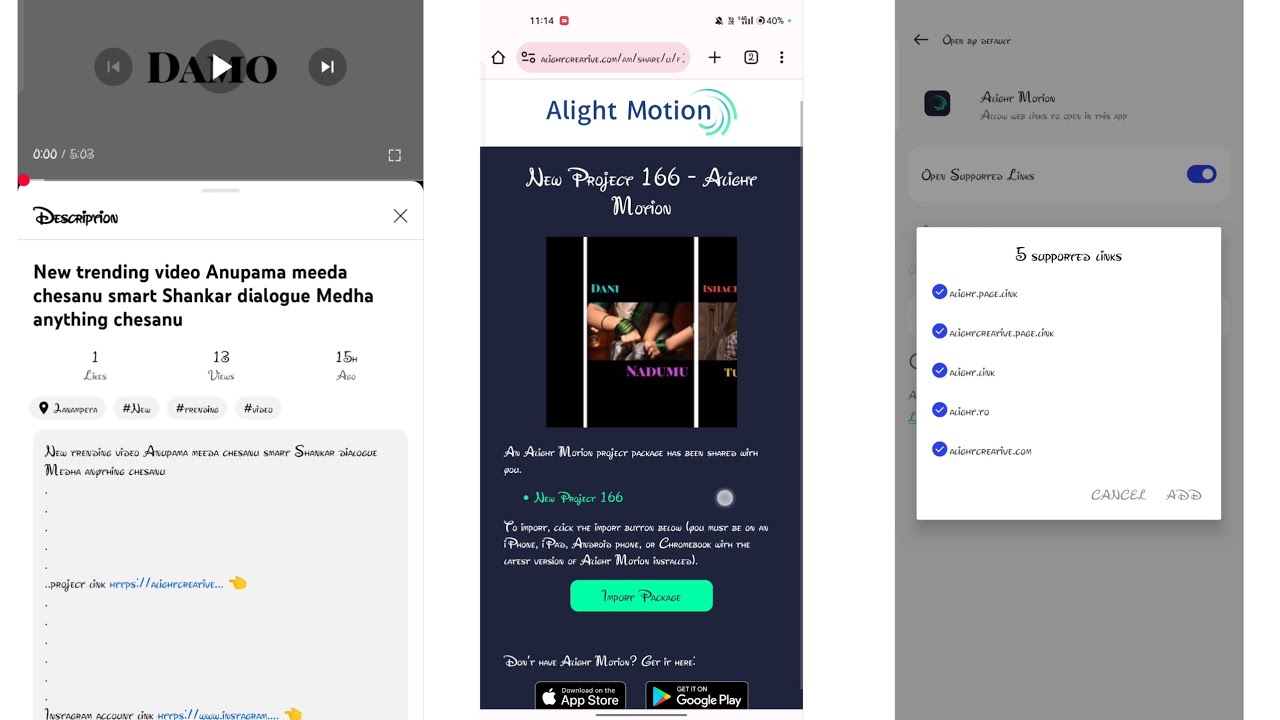 Alight Motion link problem clear video - YouTube
