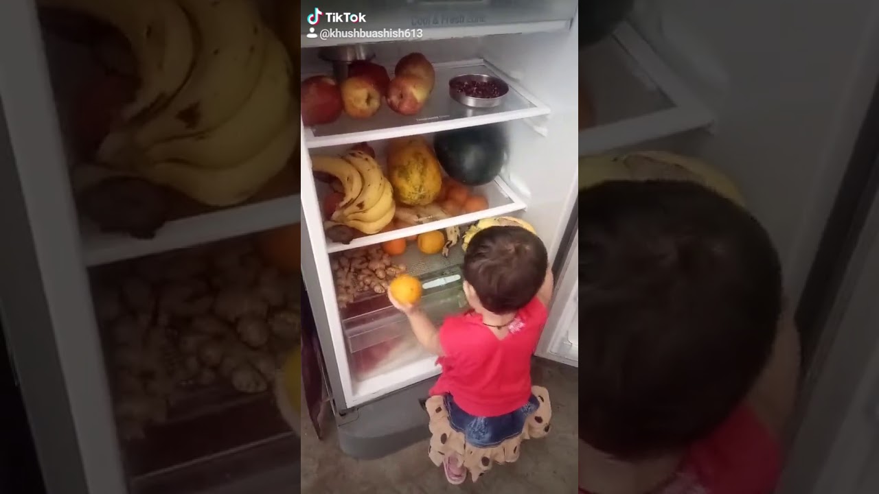 Cute Baby in refrigerator India - YouTube