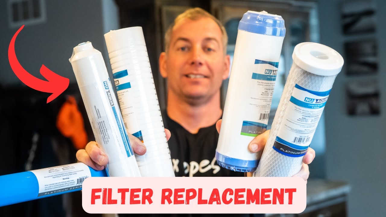 NU Aqua Reverse Osmosis Filter System Filter Replacement Unboxing and ...