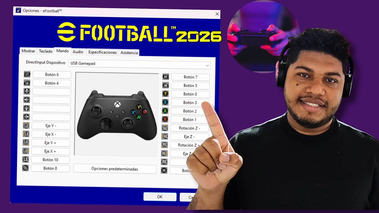 COMO CONFIGURAR LOS BOTONES DEL MANDO EN MI PC PARA EFOOTBALL 2026 ...