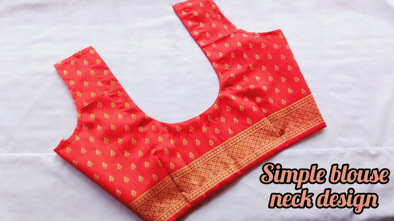 how to sew U shape blouse backneck design | cutting and stitching ...