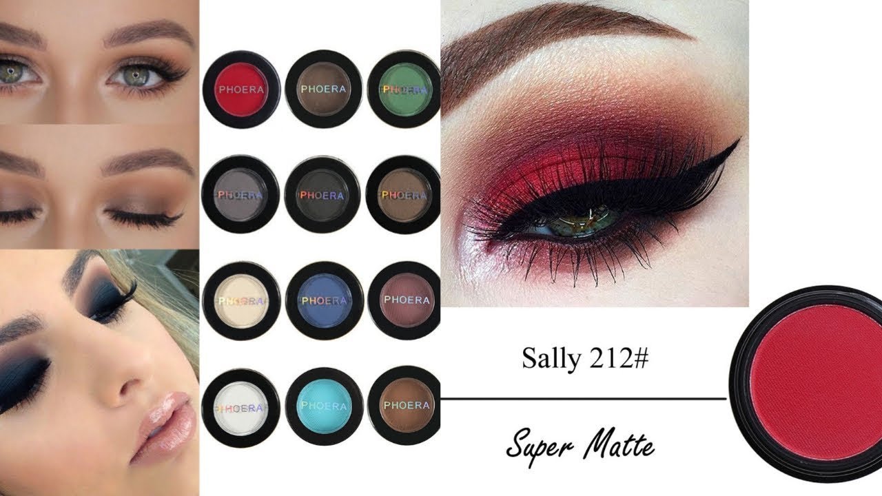 Phoera | Ultra Matte Red Eyeshadow | 212 Sally | Ombretto Rosso Opaco ...