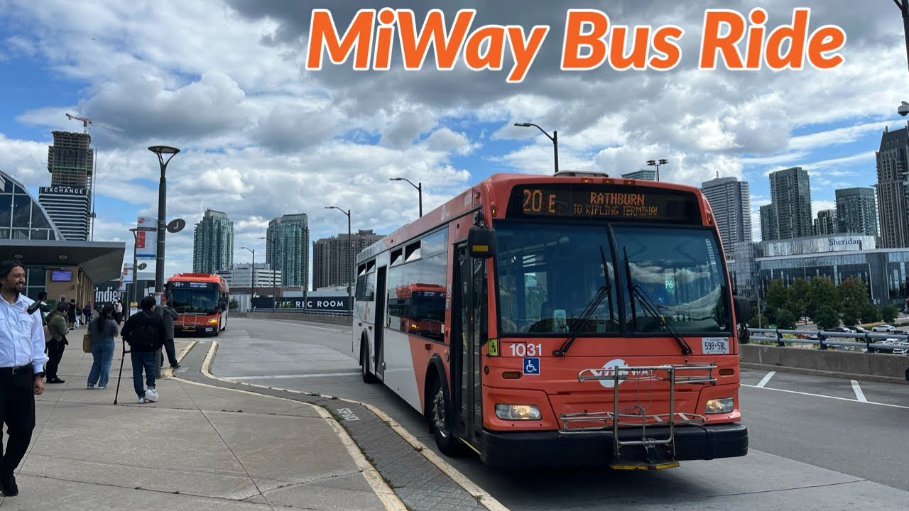 Mississauga MiWay 20 Rathburn Bus Ride - Full Route Eastbound 8/20/2024 ...