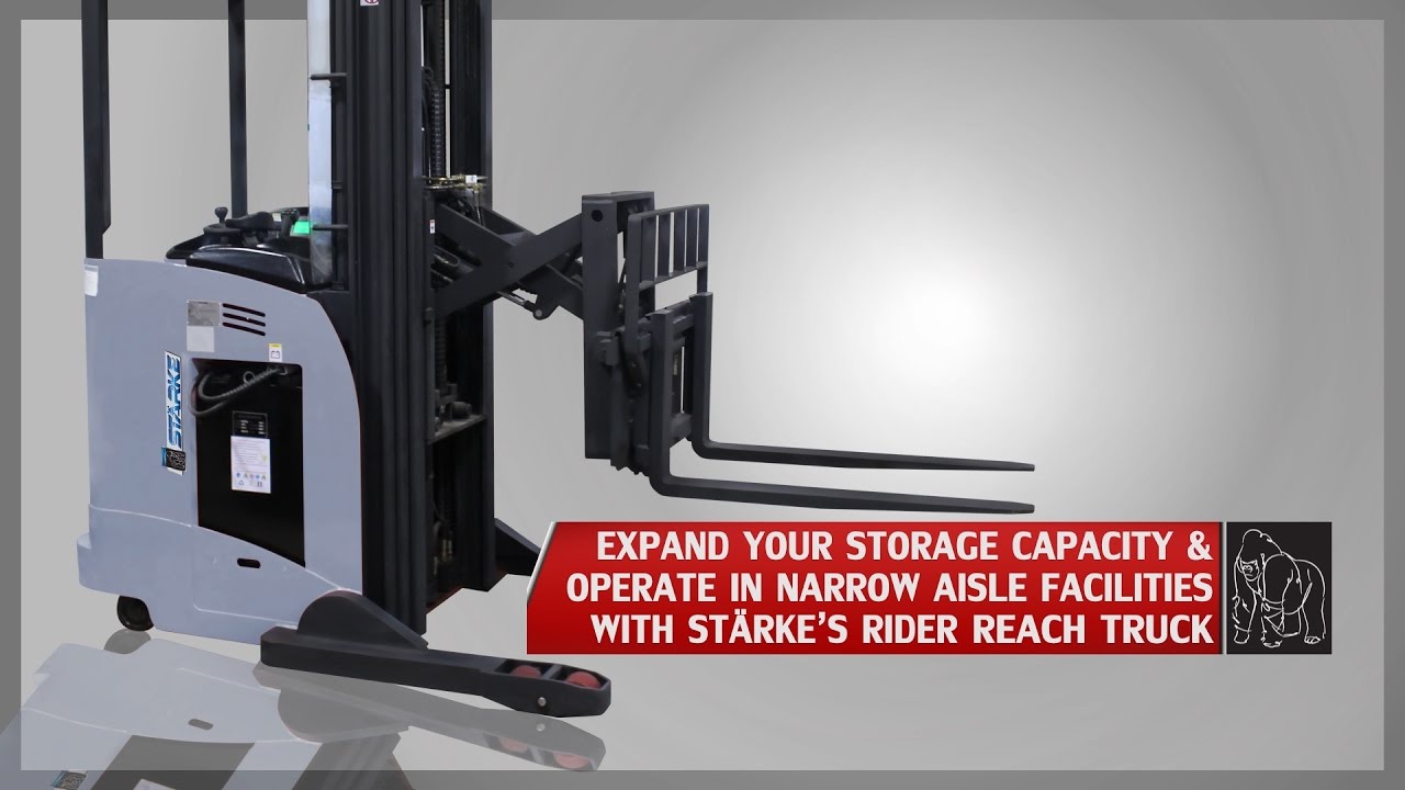 The ESRR30-40ACX Rider Reach Truck from Stärke - YouTube