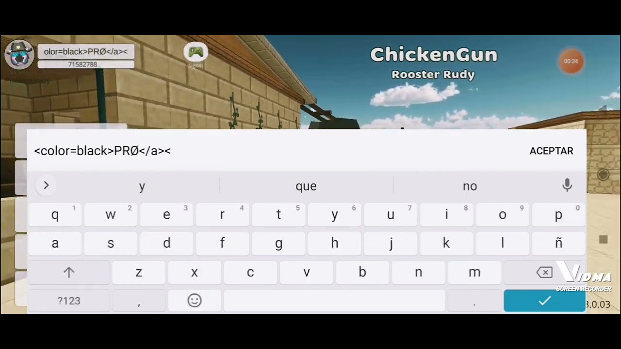 cómo poner dos colores en chicken gun suscribete para mas - YouTube