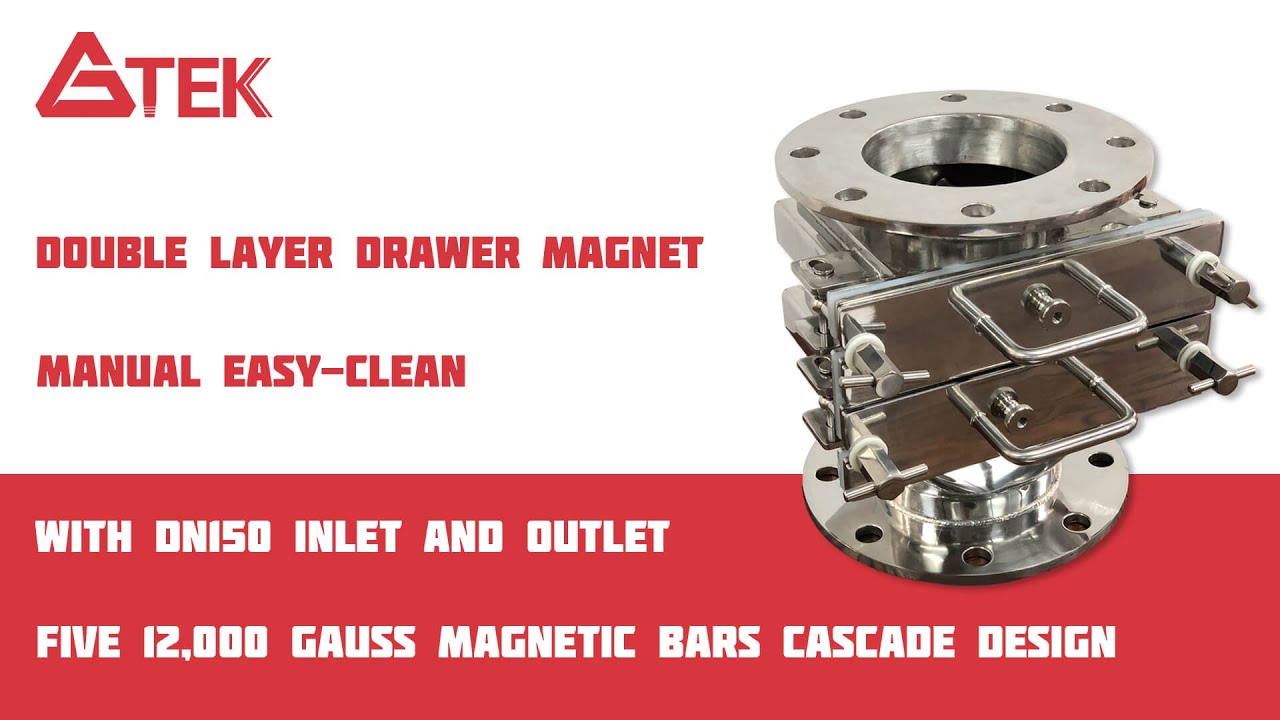 Manual Easy-Cleaning Drawer Magnet for DN150 Pipeline - YouTube