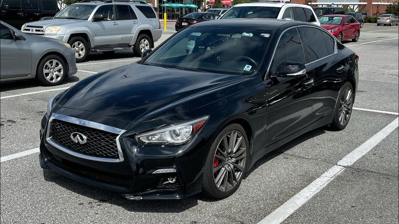 2018 Infiniti Q50 Red Sport Night Drive W/ Straight Pipe! - YouTube