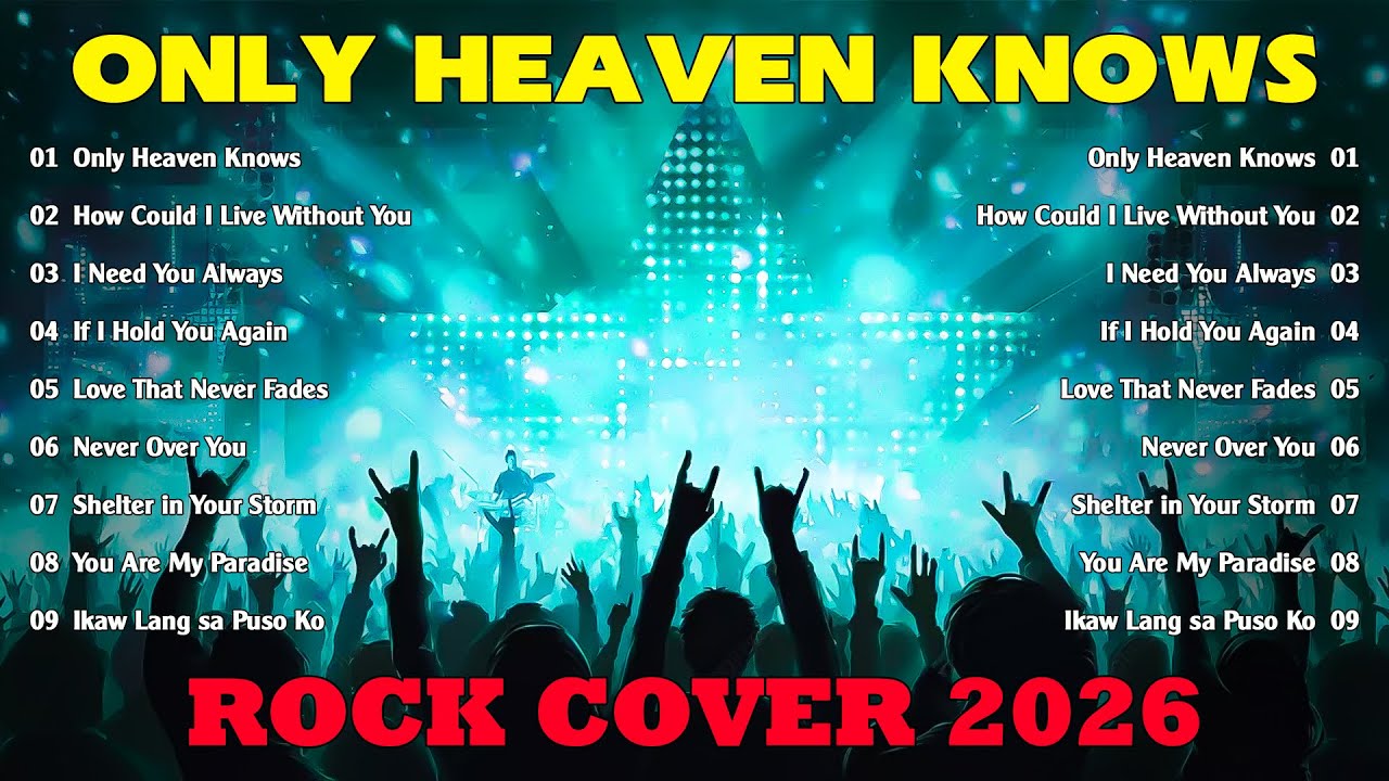 Only Heaven Knows 🌟 Rock Cover Non-Stop Lyrics Playlist 2026 🌟 Viral ...
