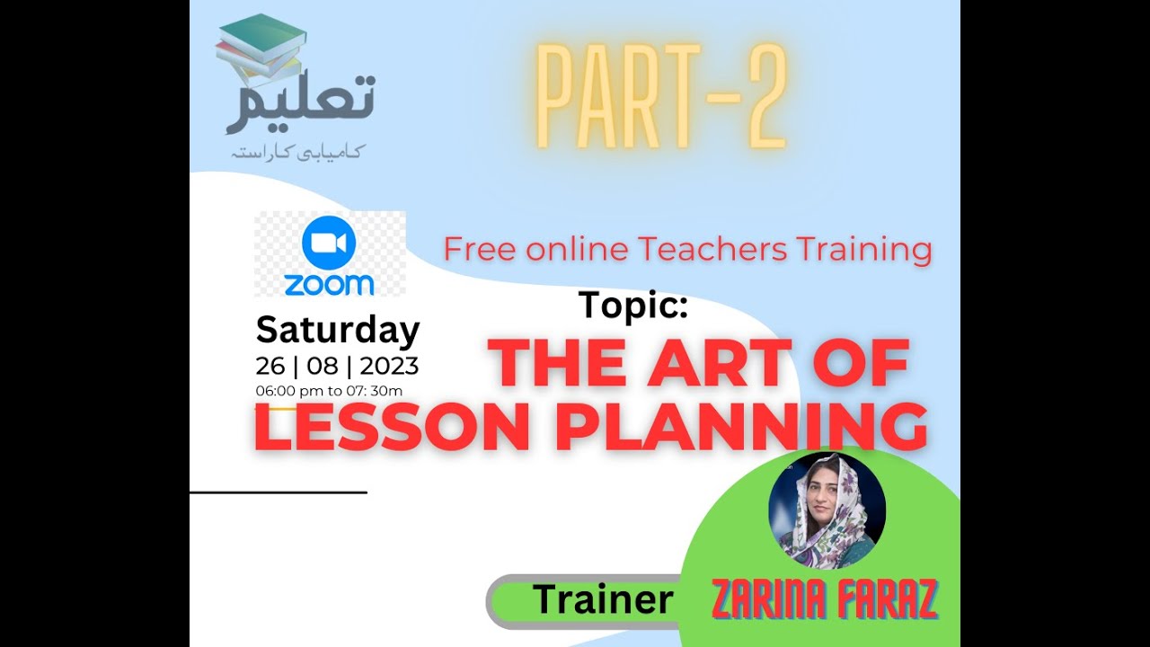 The Art of Lesson Planning (Part-2) - YouTube