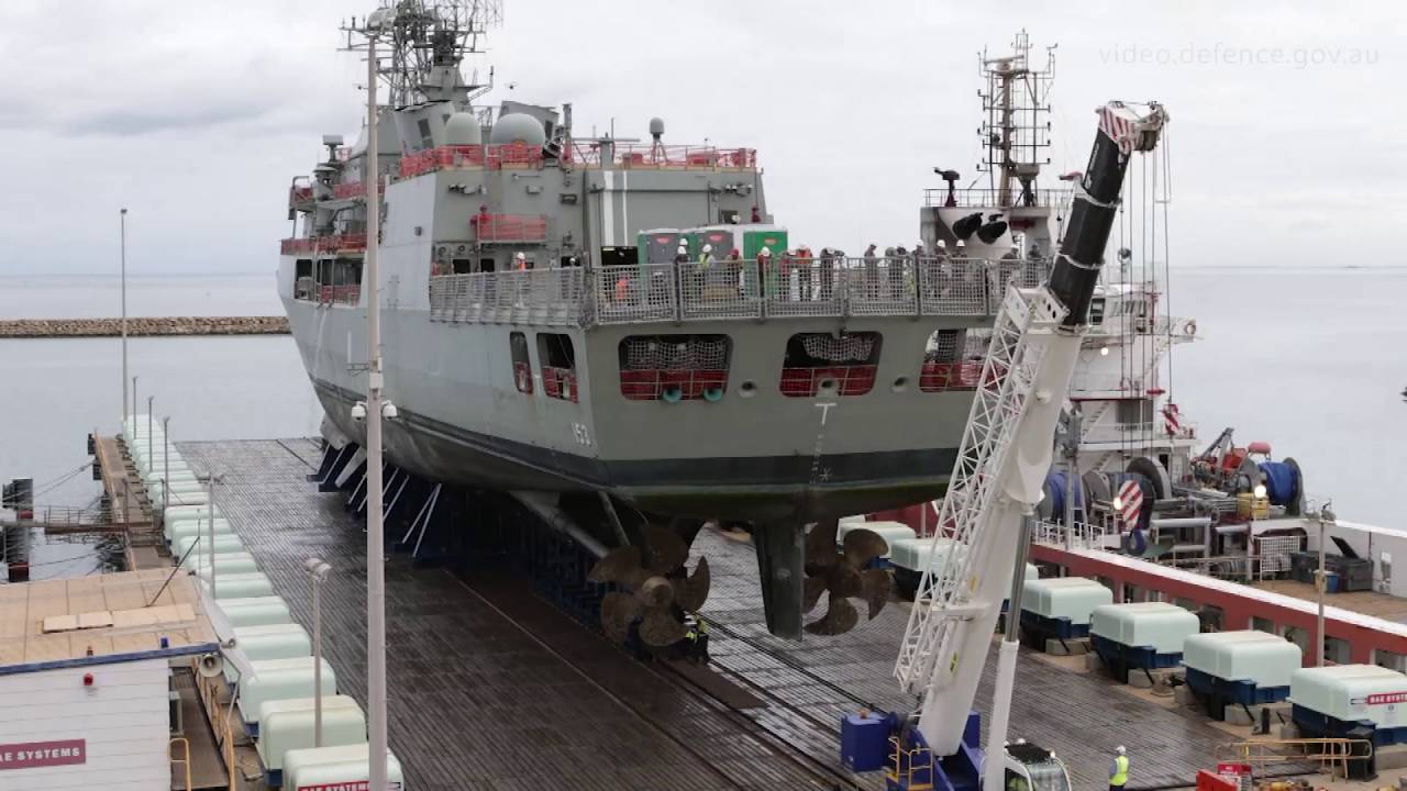 HMAS Stuart docking timelapse - YouTube