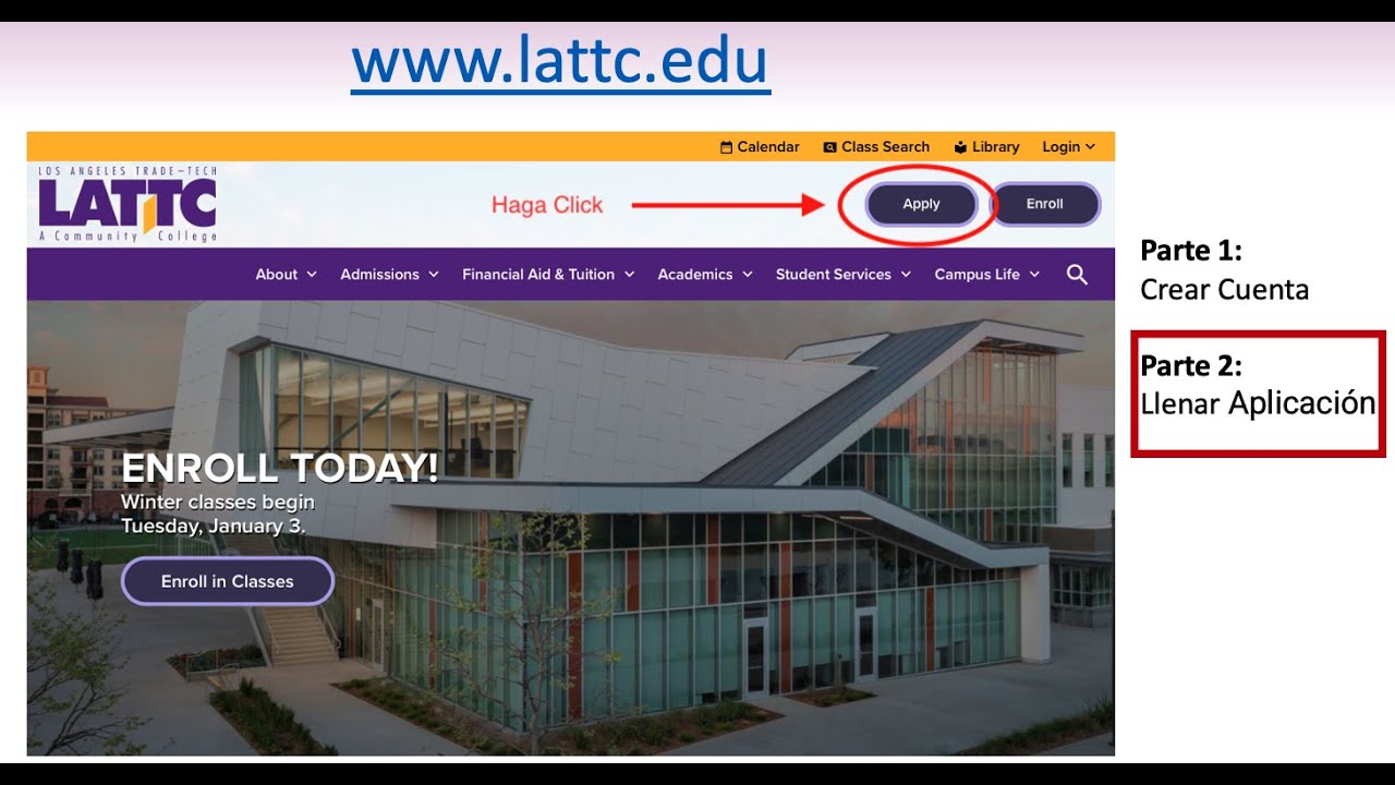 Parte #2 - Llenar Aplicación de LATTC - YouTube