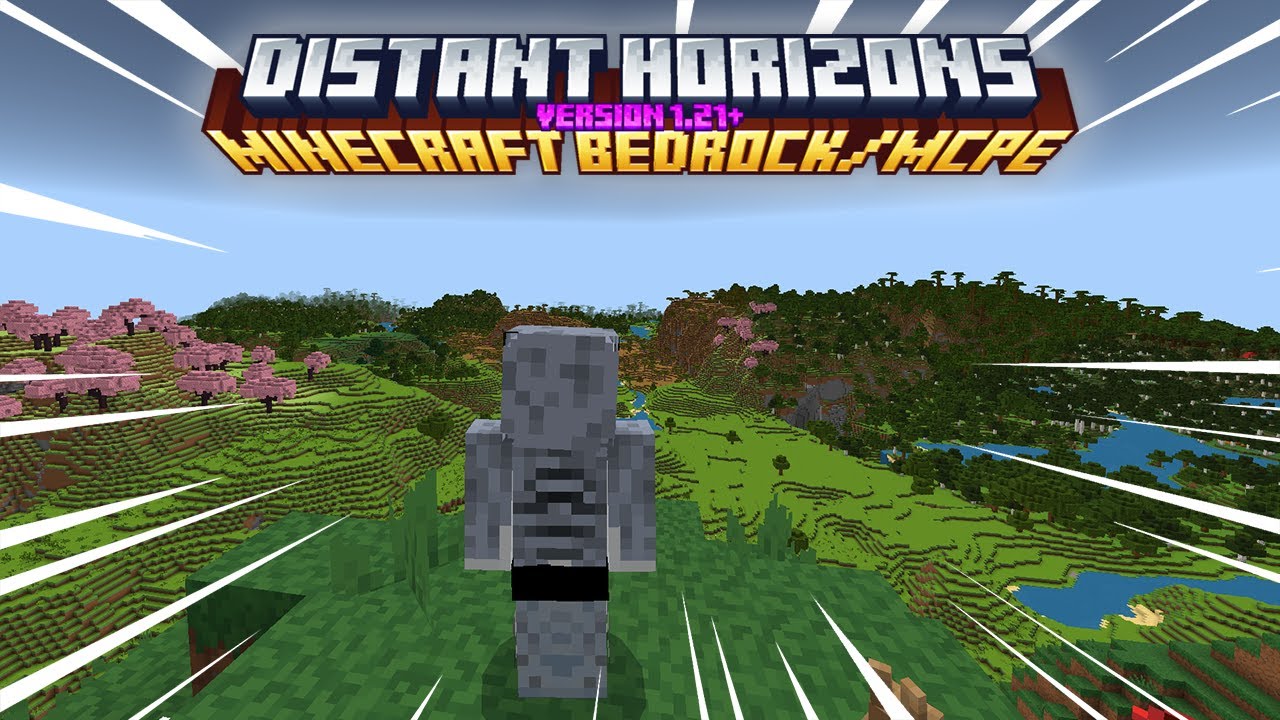 Gila Sekarang Ada Distant Horizons MCPE/BEDROCK 1.21+ - YouTube