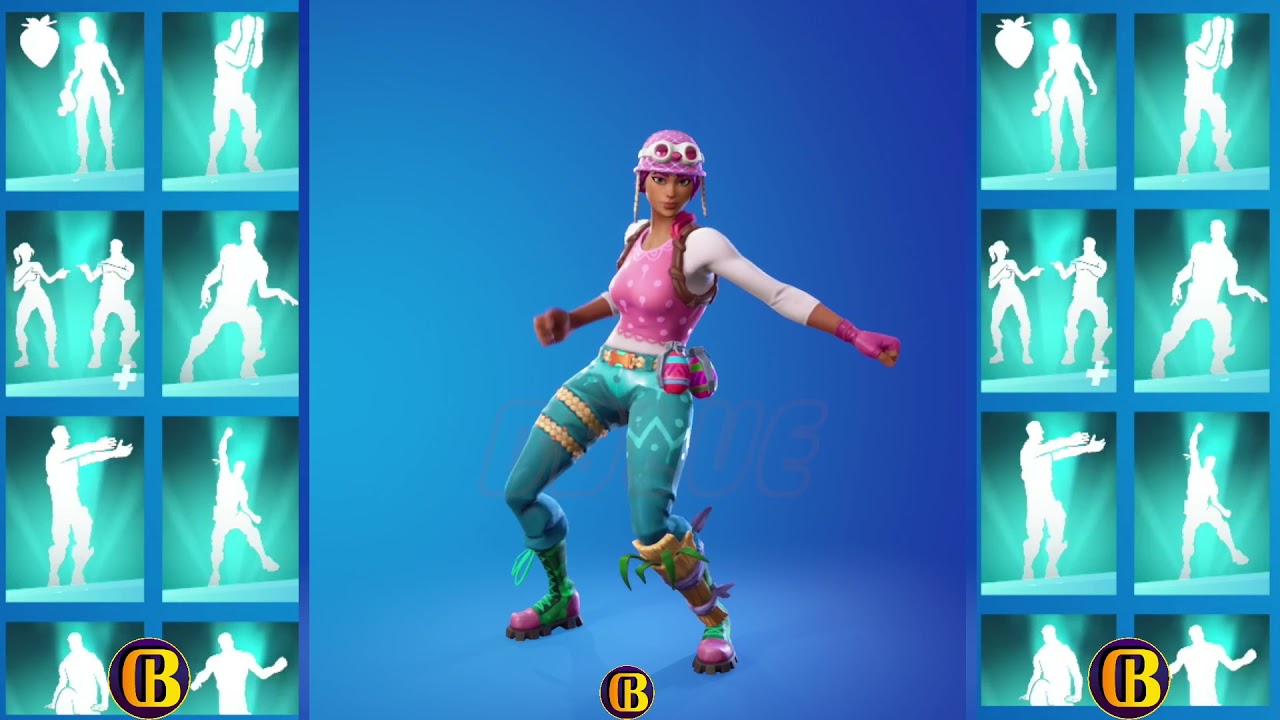 fortnite Pastel Skin Showcase With Icon Series Dances & Emotes ...