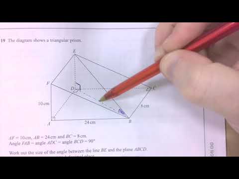 UF/GE Finding Angles within 3D Shapes (IGCSE Maths) - May 2020