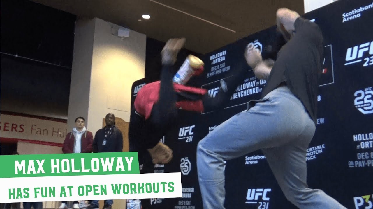 Max Holloway Back to his Blessed at UFC 231 Open Workouts - YouTube