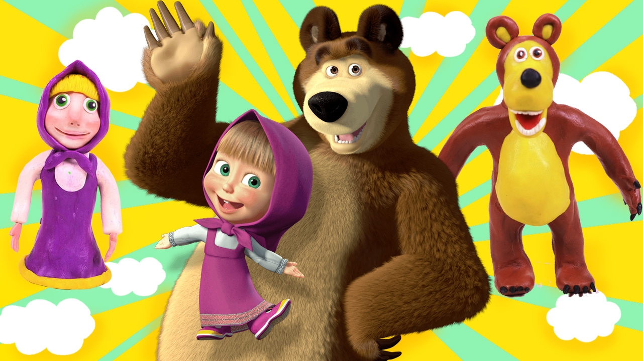 Masha and The Bear How to Make Watching Movie For Kids Compilation PLAY ...