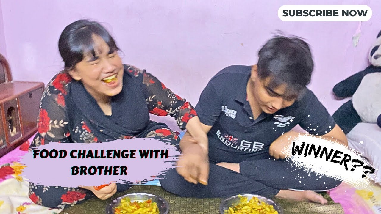 *Spicy*🌶️🥵Food *Challenge* With Brother😂 LoL😆| Who Is Winner??🥇🏆|I Meet ...