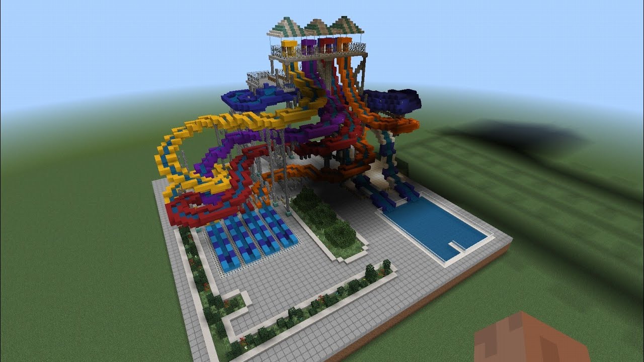 built a water park in Minecraft - YouTube