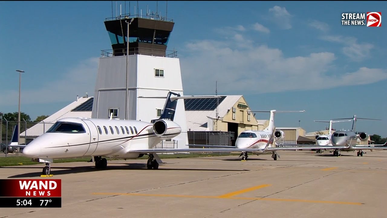 Jet and plane traffic strong for Farm Progress Show - YouTube