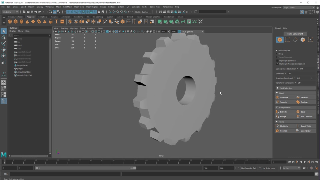Maya Modeling 101 - 6 gear - YouTube