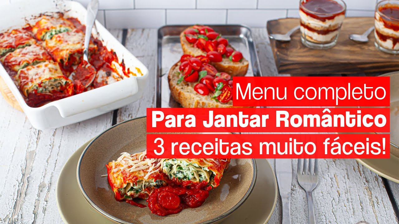 Jantar romântico: MENU COMPLETO DELICIOSO E POR MENOS DE R$ 100 - YouTube