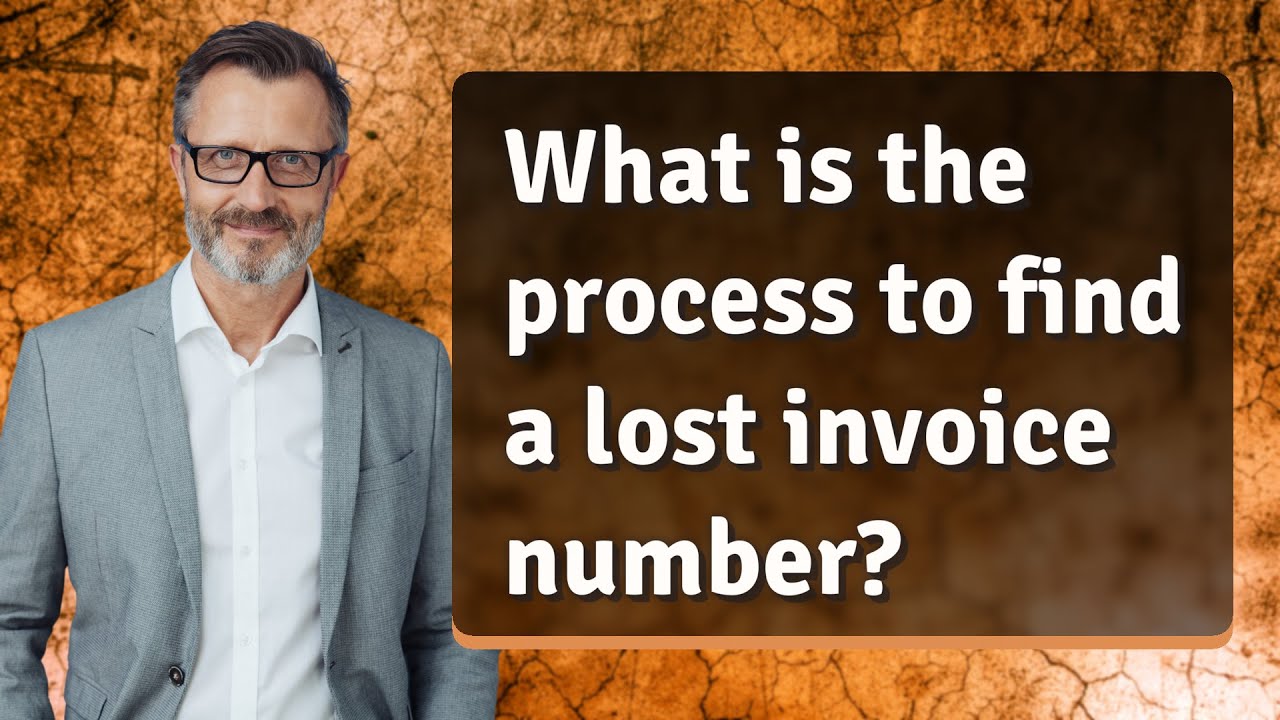 What is the process to find a lost invoice number? - YouTube