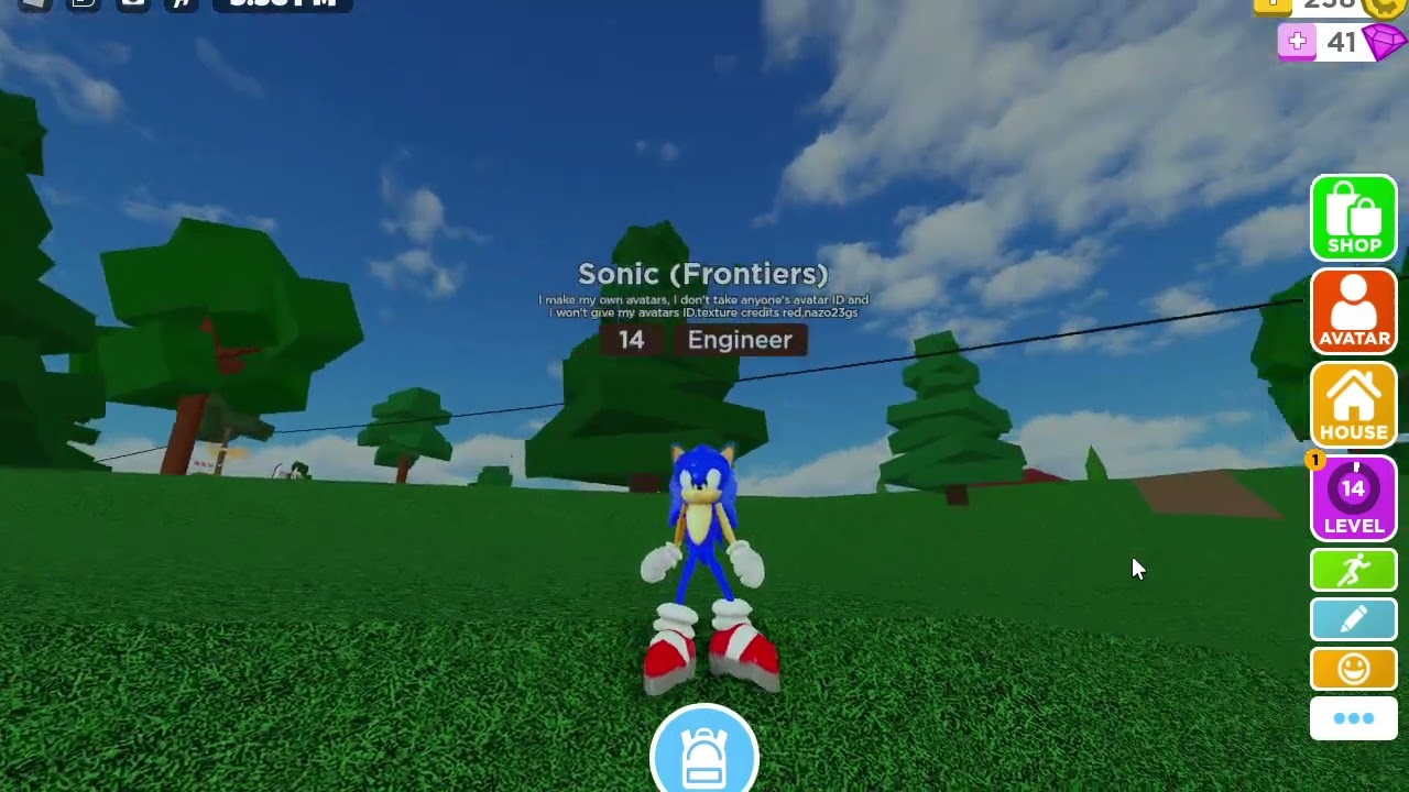 Modern Sonic showcase (Sonic Frontiers) in Robloxian High School ...
