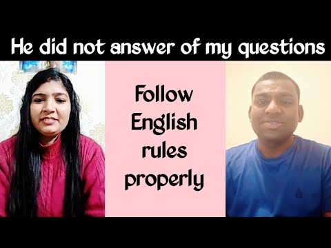 He did not answer of my questions @EnglishCornerByMansi - YouTube