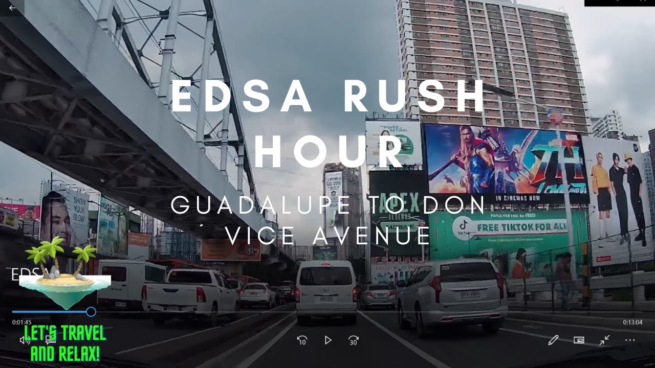 EDSA DURING RUSH HOUR | Guadalupe to Don Vicente Ave | Metro Manila ...