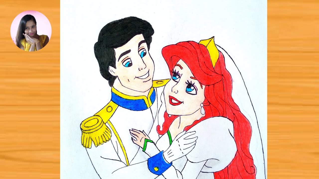 Prince Eric And Ariel Drawing