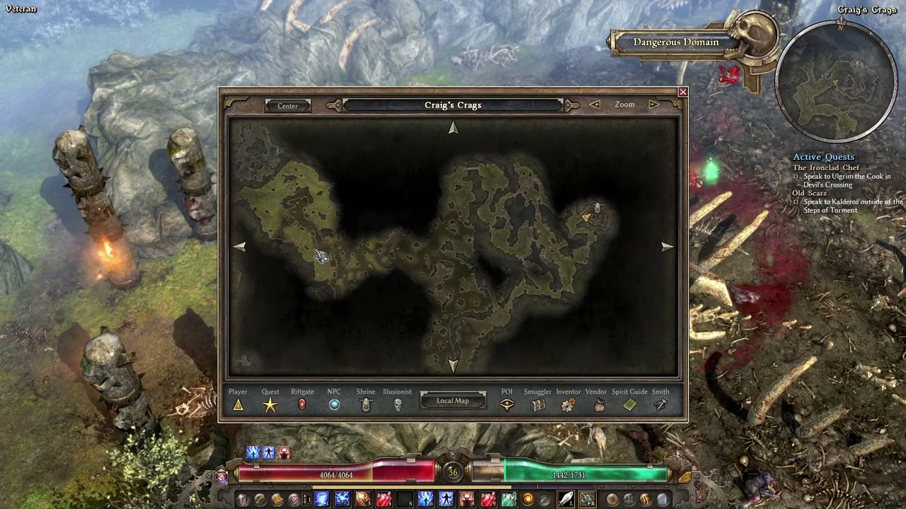 Craig's Crags, East Marsh Shrine Location Map Grim Dawn - YouTube