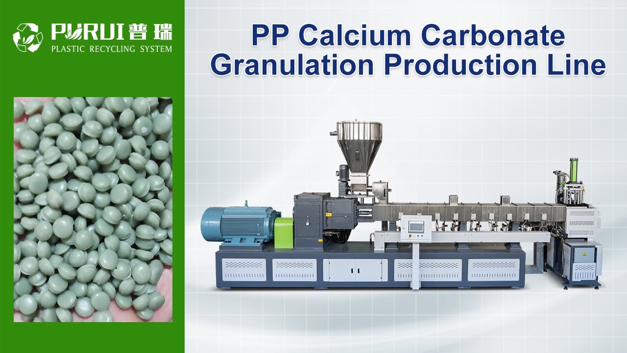 PP Calcium Carbonate Granulation Production Line, Twin Screw + Single ...