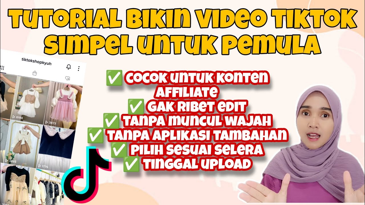 TUTORIAL BIKIN VIDEO TIKTOK SIMPEL OTOMATIS TINGGAL UPLOAD | TANPA WAJAH TANPA APLIKASI TAMBAHAN ...