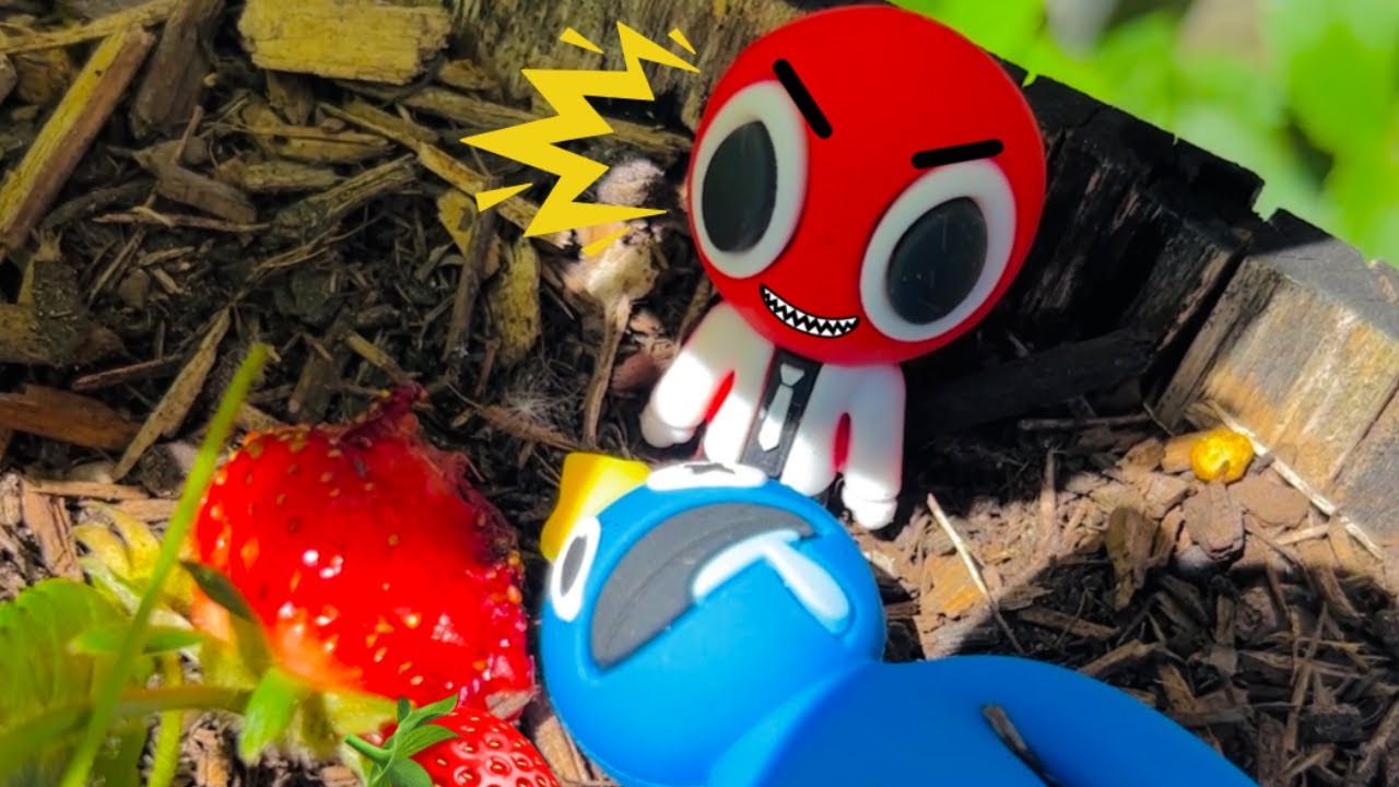 Rainbow Friends - Blue eats Red's Berries! | Rainbow Friends Toys - YouTube