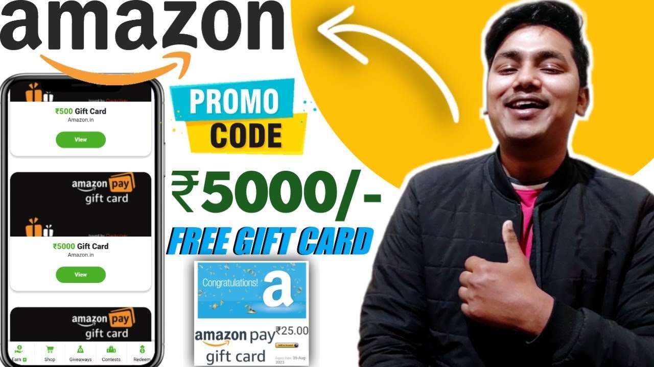 ₹5000/- Amazon Free Gift Card || How To Get Free Amazon Gift Card ...
