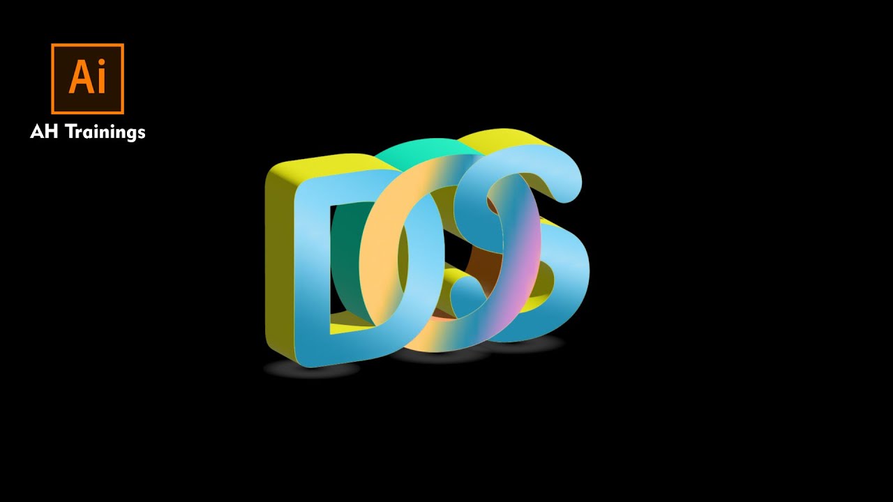 DOS Letter Logo / How to Make Letter Logo in illustrator / Adobe ...