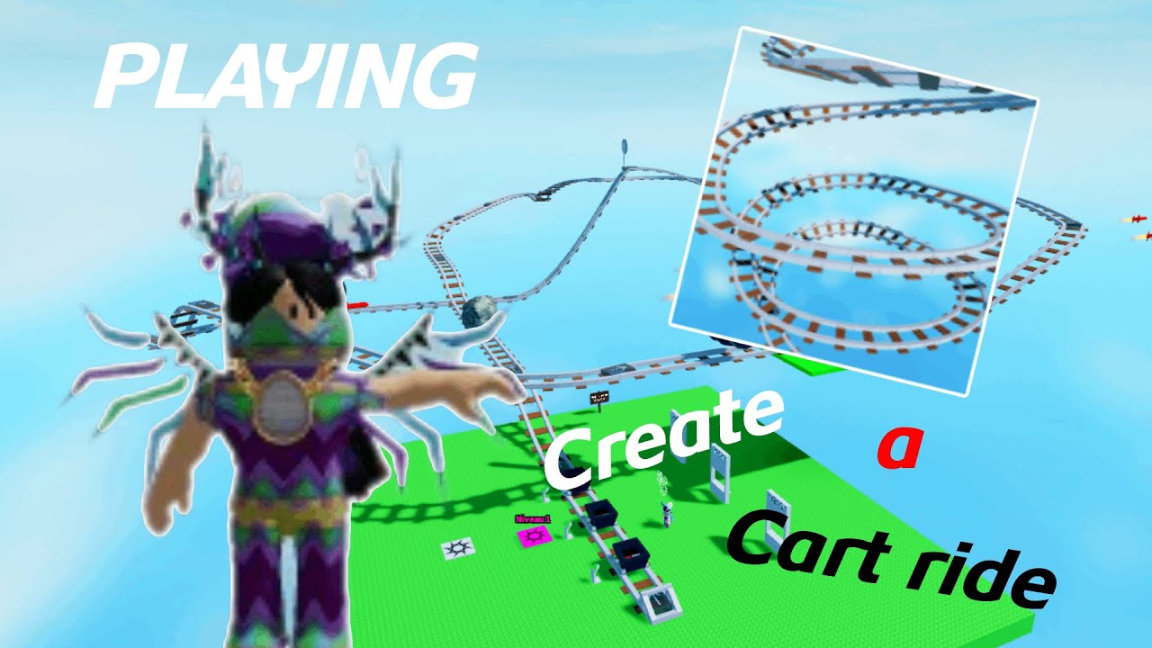 Playing Create a Cart ride on roblox and working on it! - YouTube