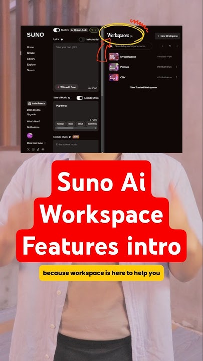 Suno Ai Workspace feature tutorial! Guide on how to use Workspace feature in Suno Ai - YouTube