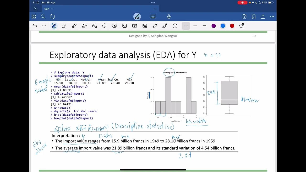 DL1.R.code.02 how to histogram boxplot scatterplot Linear Regression ...