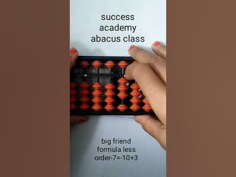 Abacus : big friend formula less order-7=-10+3 (using kit) - YouTube