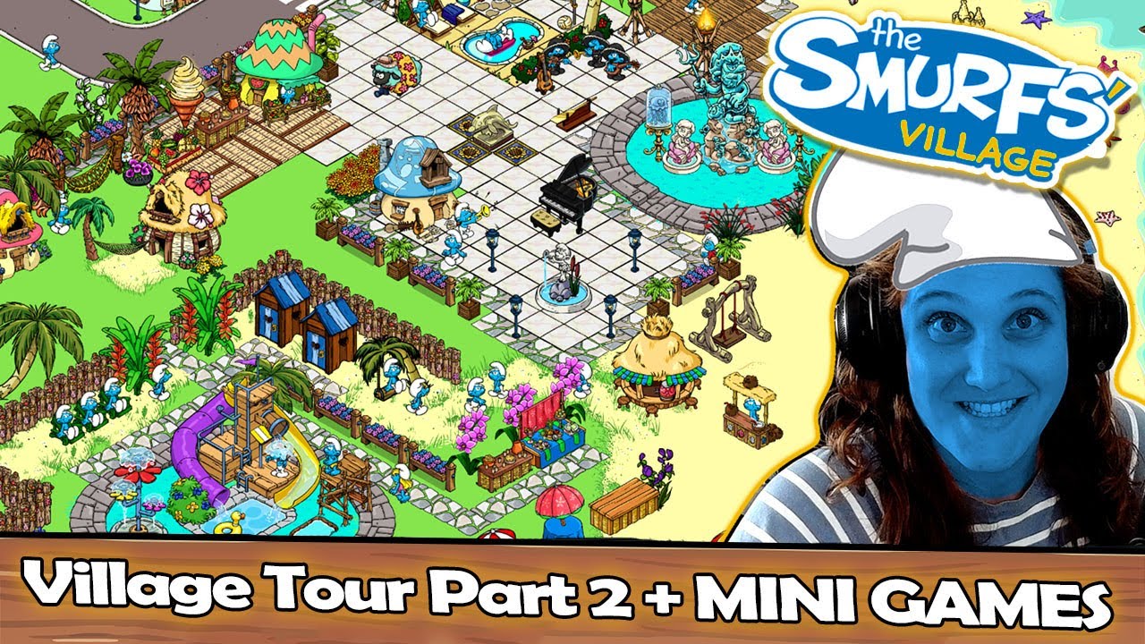 My SMURFS Village (Island) Tour Part 2 + playing MINI GAMES - YouTube