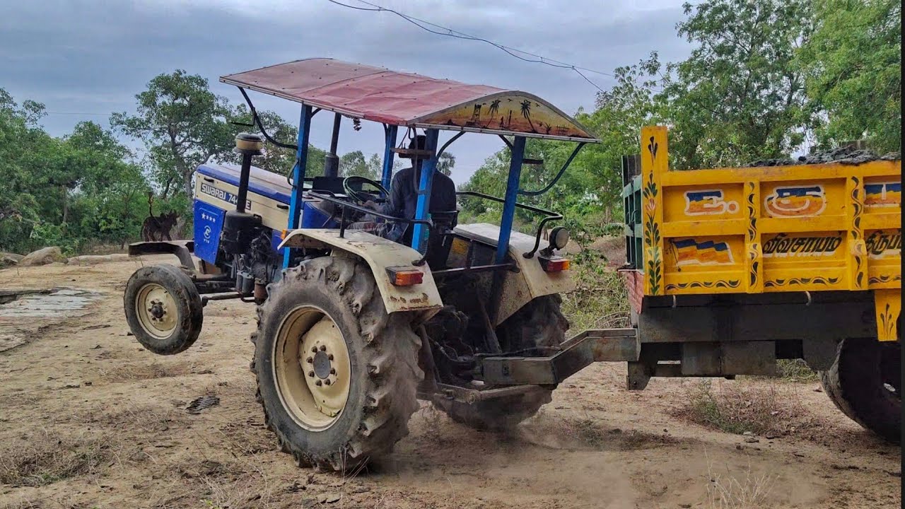 JCB VS TRACTOR VEDIO | Sawaraj tractor 744FE Fully loaded By JCB 3DX ...