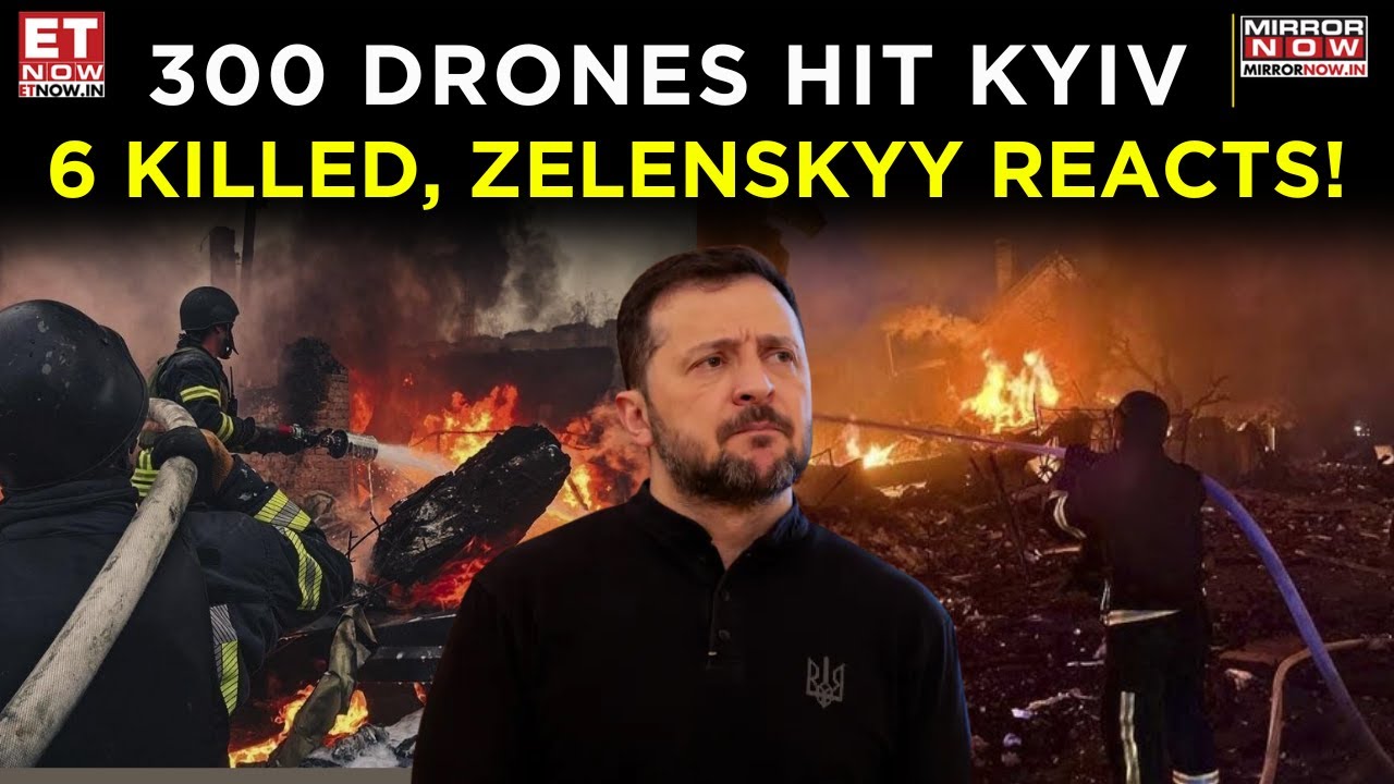 Kyiv Under Fire: 300 Drones, 8 Missiles Rain Down | Zelenskyy Breaks ...